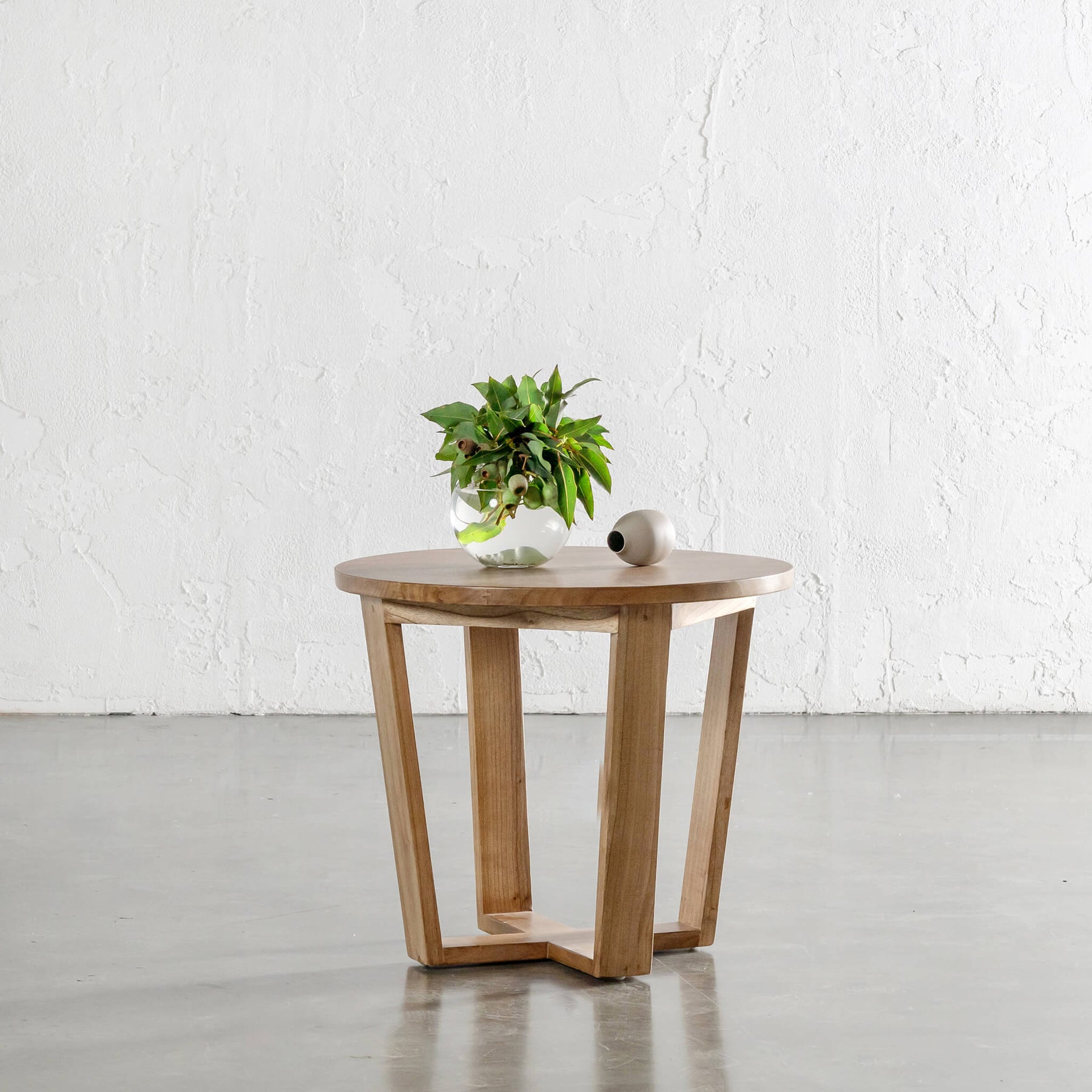 AMARA MID CENTURY TIMBER TERRACE SIDE TABLE | SOLID TOP WOODEN SIDE ...