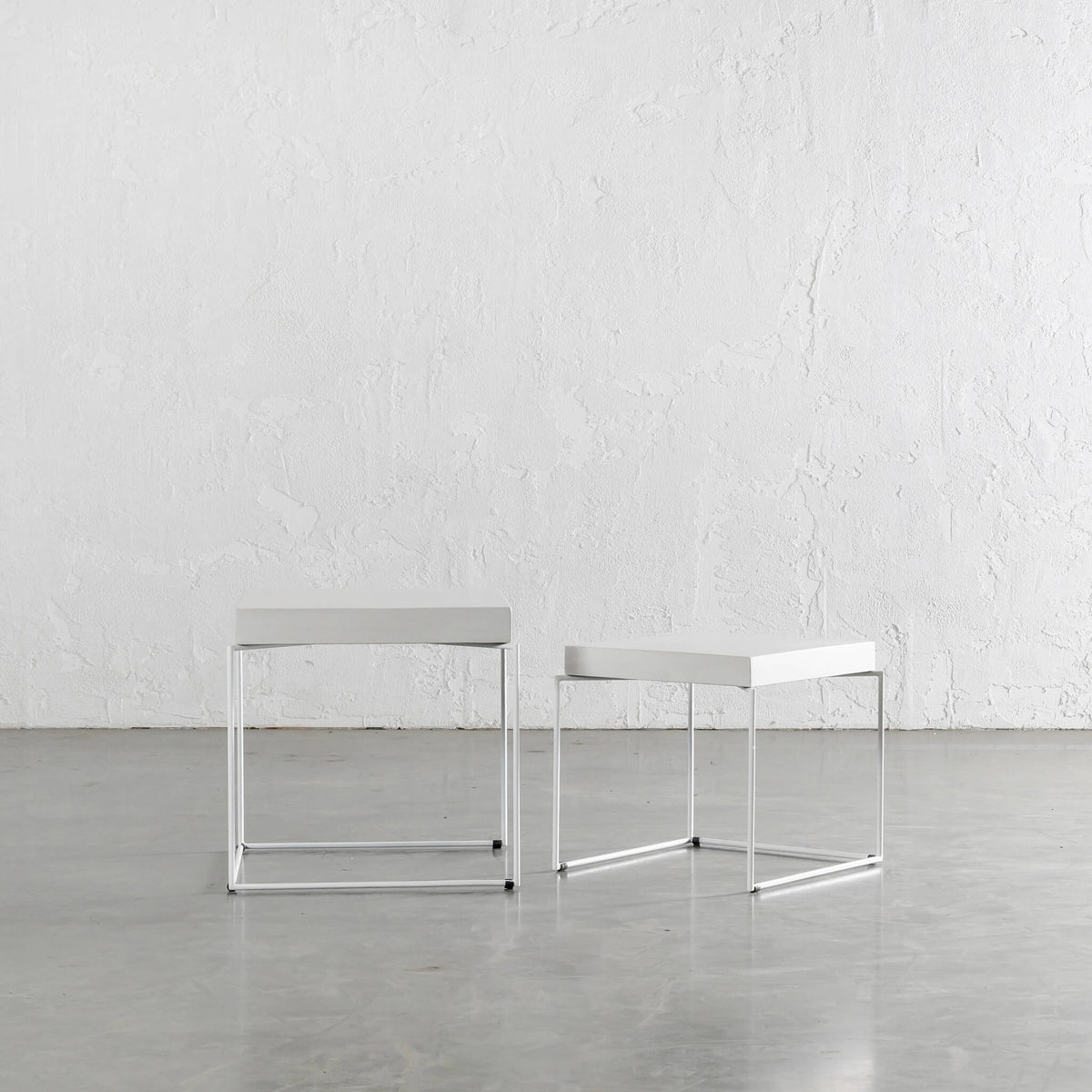 40% LTD SALE | ARIA CONCRETE GRANITE SIDE TABLES | SQUARE | PACKAGE 2 ...