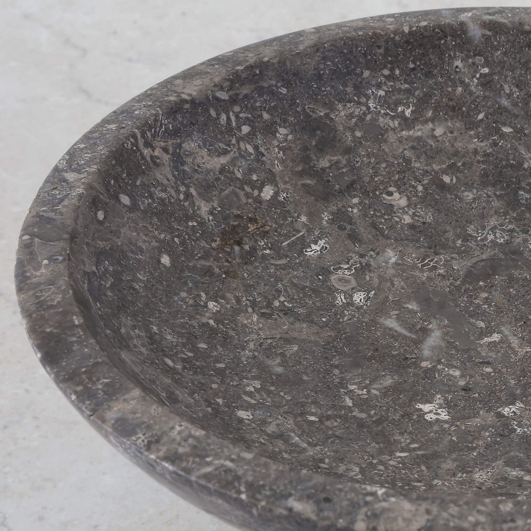 BARATI FOOTED BOWL | 18CM | RIVER STONE MARBLE – Living By Design