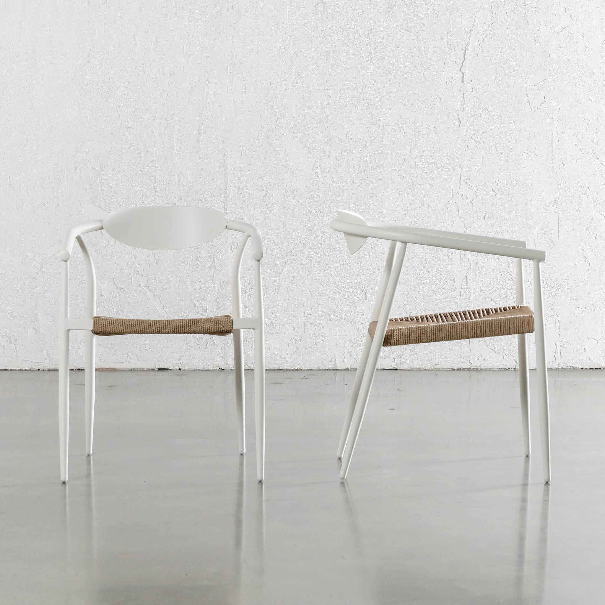 BENITO INDOOR/OUTDOOR DINING CHAIR | MILK WHITE + NATURAL | BUNDLE X4 ...