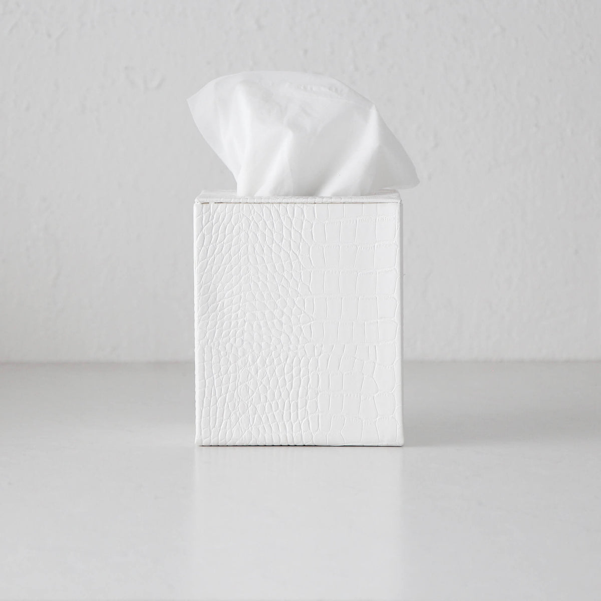 BOND CROCODILE SQUARE TISSUE BOX COVER | BUNDLE X2 | LIME WHITE ...