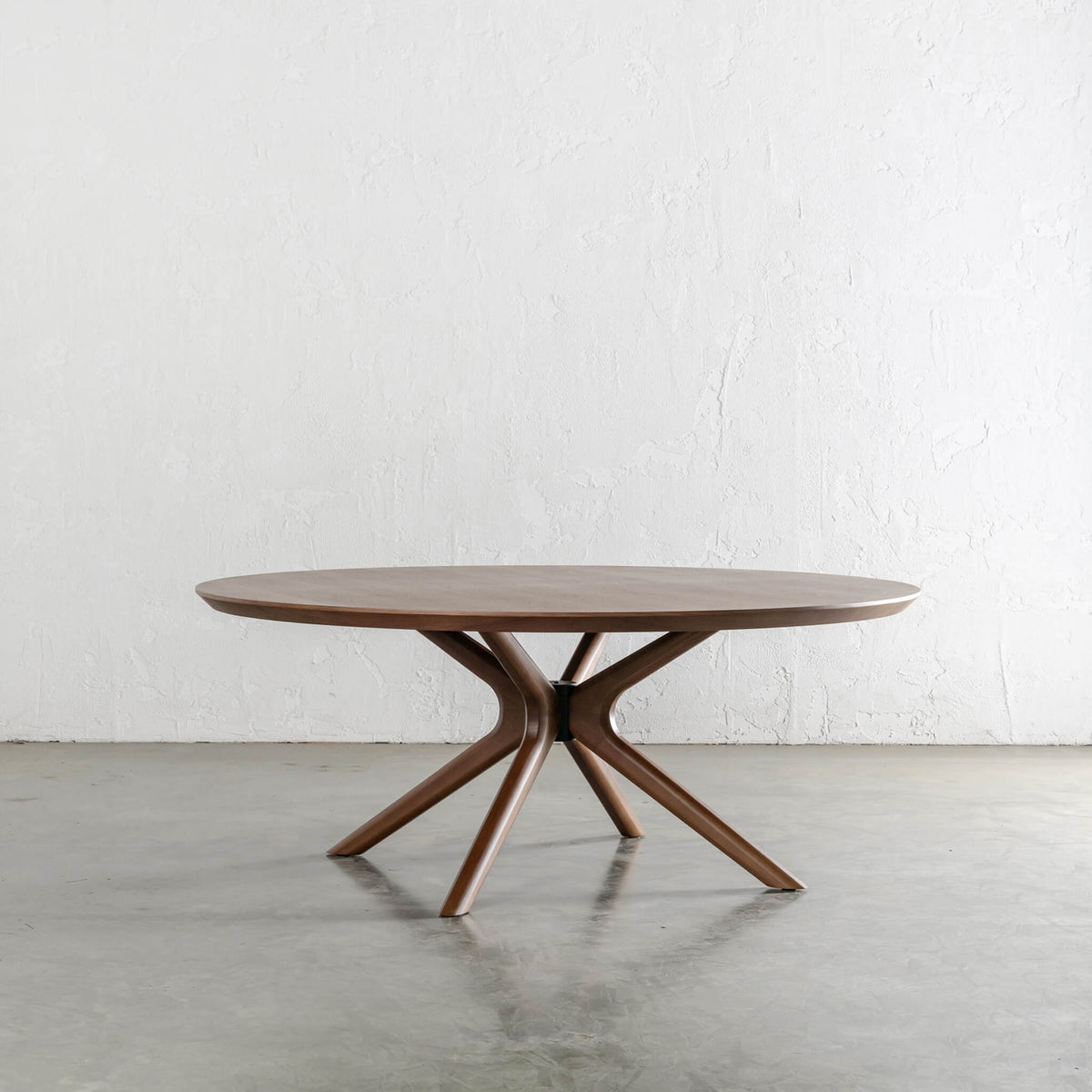 BRETON ROUND DINING TABLE | DEEP WALNUT WOOD GRAIN | 180CM – Living By ...