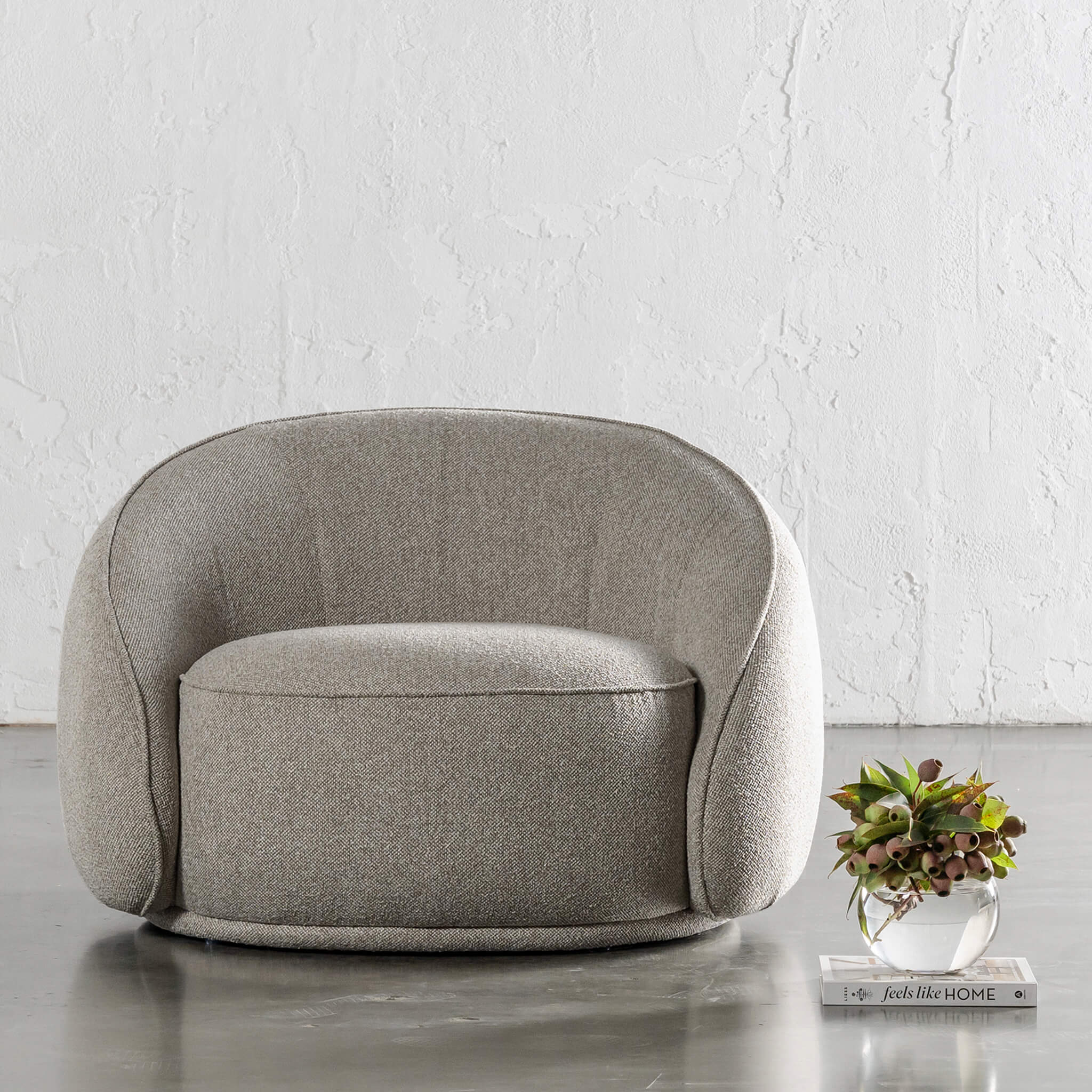 CARSON LINCOLN CURVED ARMCHAIR | SANDY DUSK – Living By Design