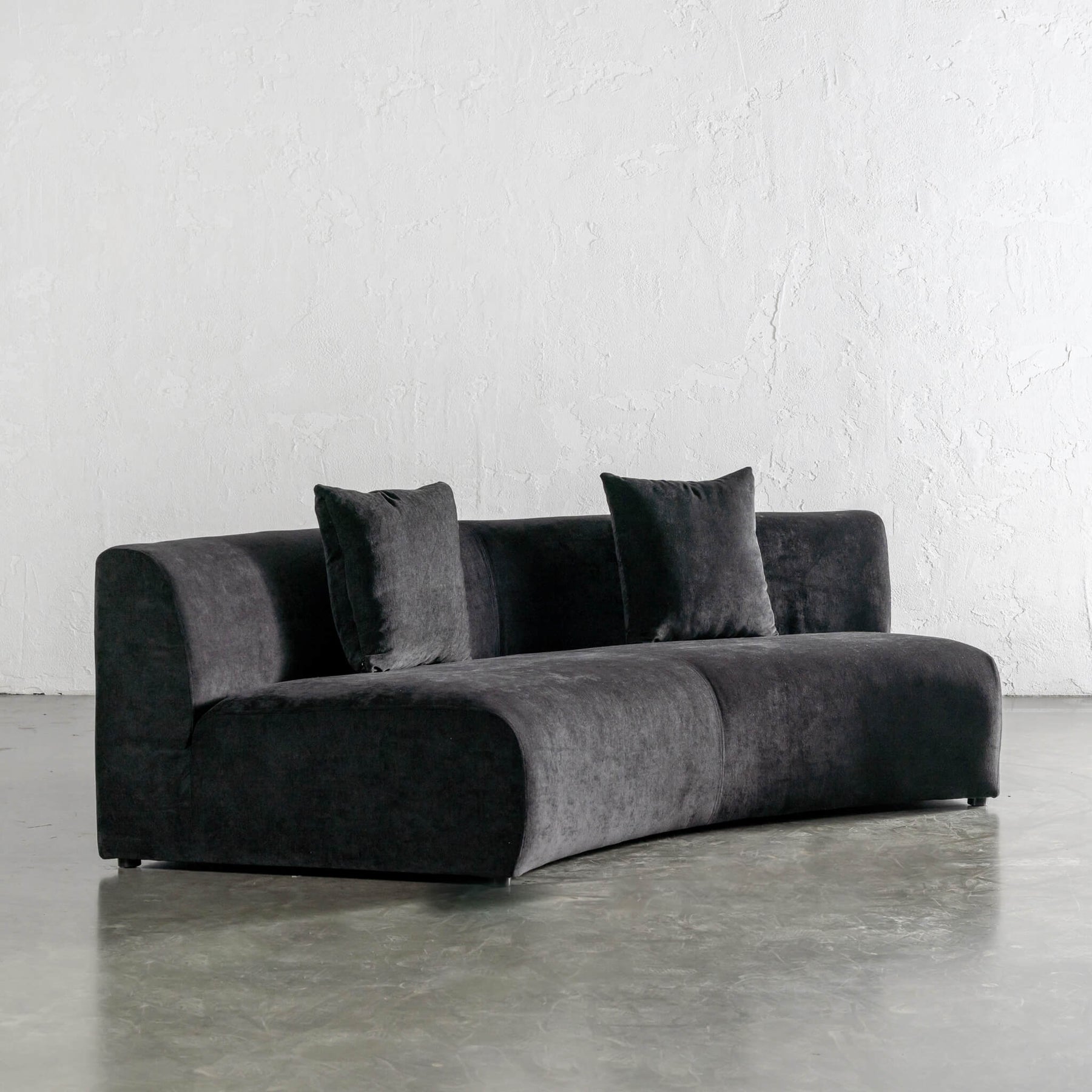 CARSON CONTEMPO CURVED MODULAR SOFA | BLACK NOIR | LOUNGE FURNITURE ...