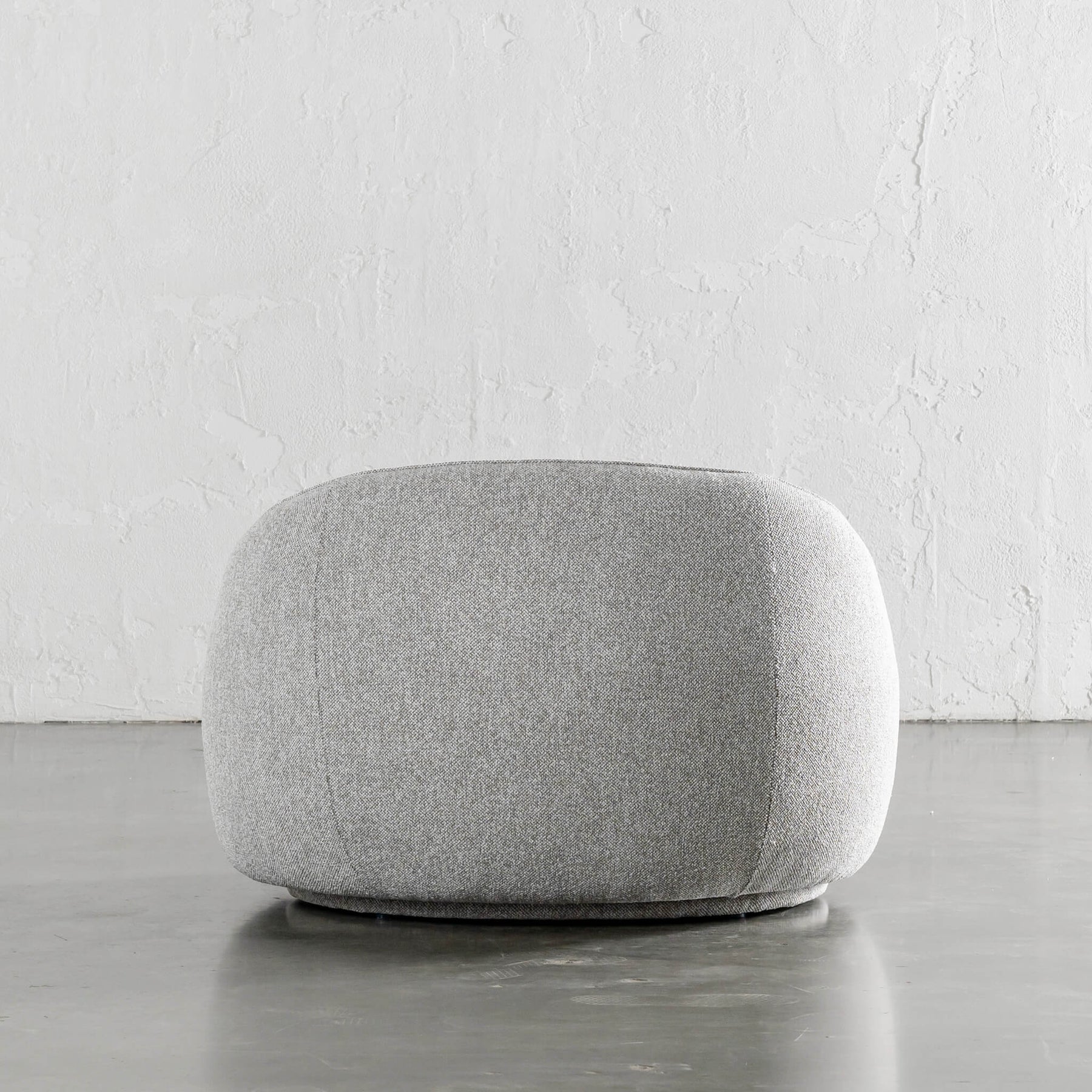 CARSON LINCOLN CURVED ARMCHAIR | GRANITE HAZE – Living By Design