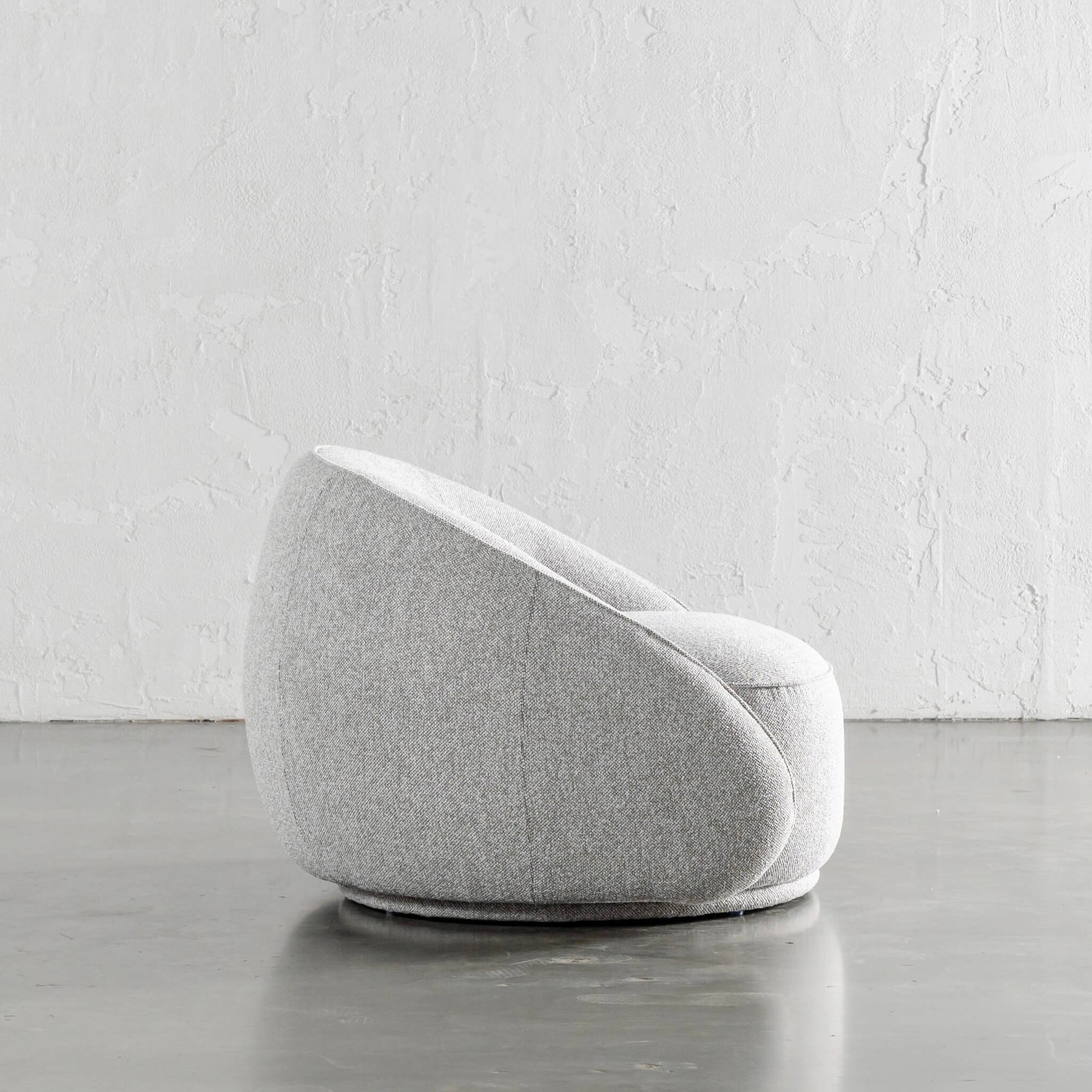 CARSON LINCOLN CURVED ARMCHAIR | GRANITE HAZE – Living By Design