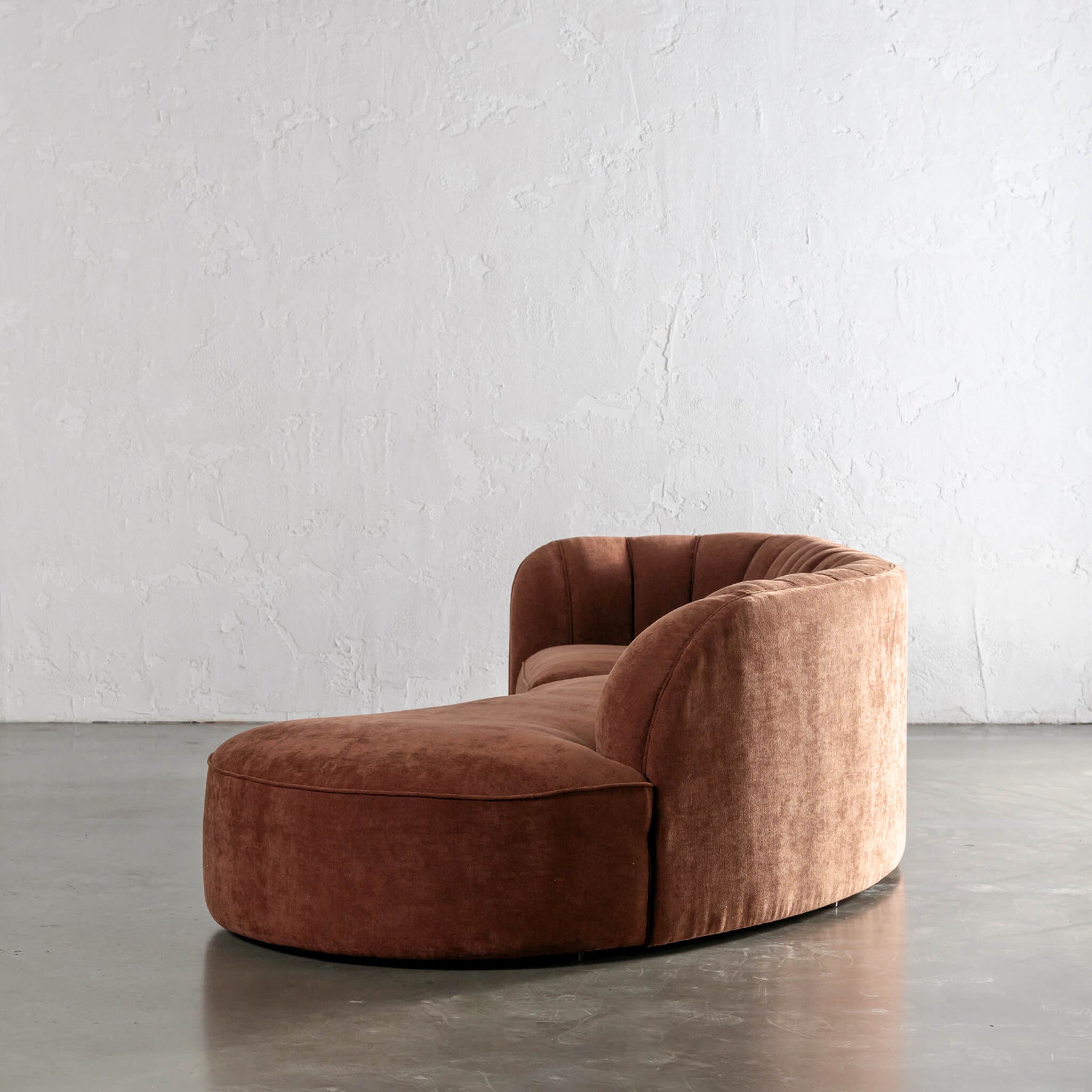 CARSON MODERNA CURVED RIBBED MODULAR SOFA | TERRA RUST | LOUNGE ...