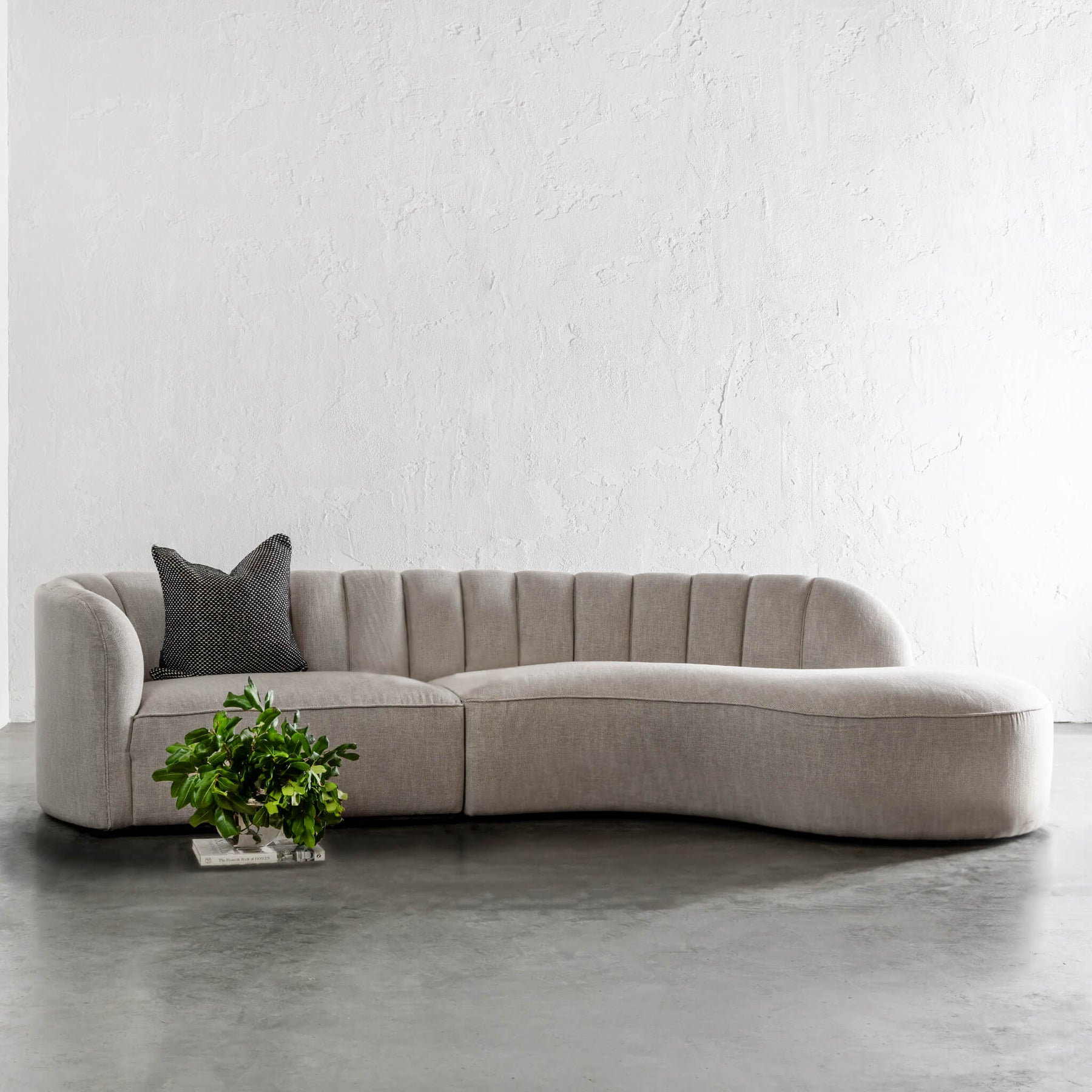 CARSON MODERNA CURVED RIBBED MODULAR SOFA | JOVAN EARTH | LOUNGE ...