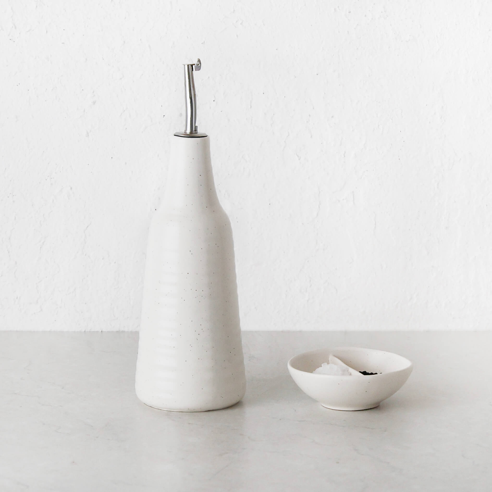 OTTAWA STONEWARE OIL BOTTLE + SALT DISH 2 PIECE SET | CALICO – Living ...