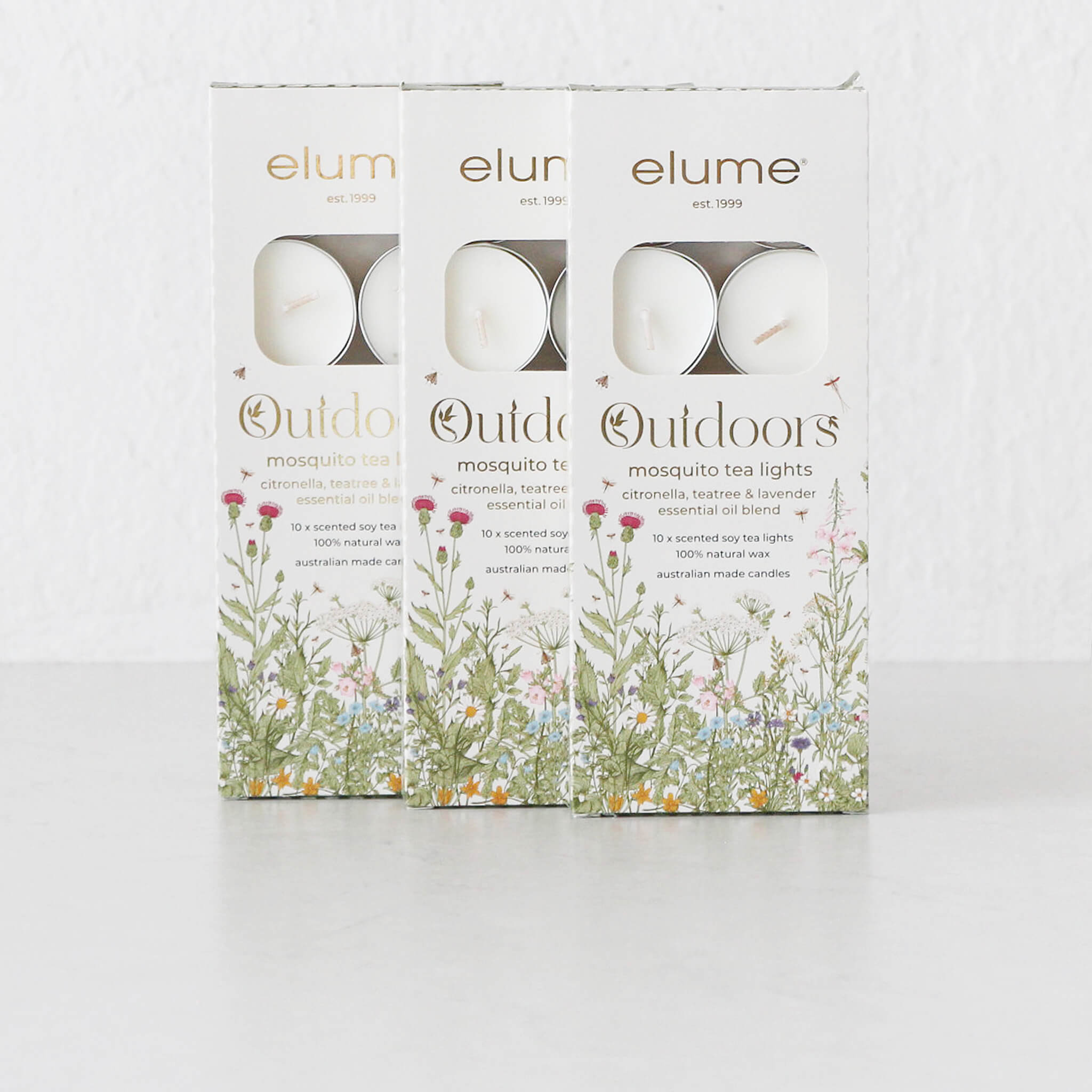 ELUME | CITRONELLA TEALIGHT SOY CANDLES | 30 PACK | 5+HR | CITRONELLA ...