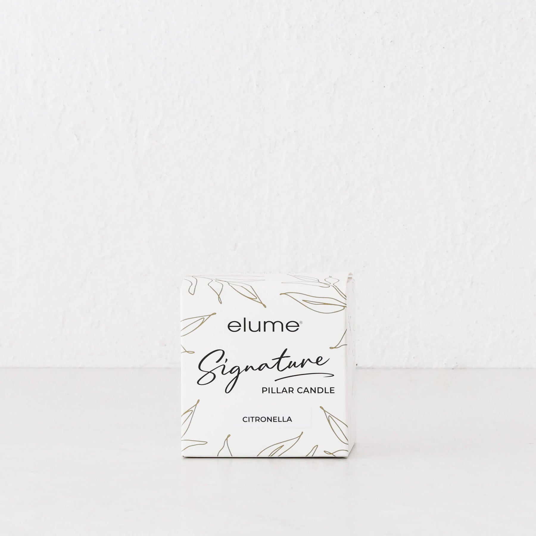 ELUME | SIGNATURE CITRONELLA PILLAR 3X3" CANDLE | 40HRS | CITRONELLA ...
