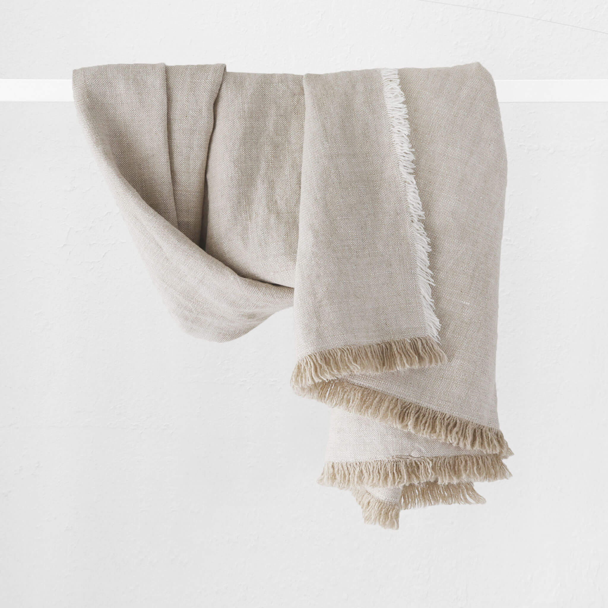 LBD EXCLUSIVE | FRENCH LINEN OPEN WEAVE THROW | 180CM X 140CM | NATURA ...