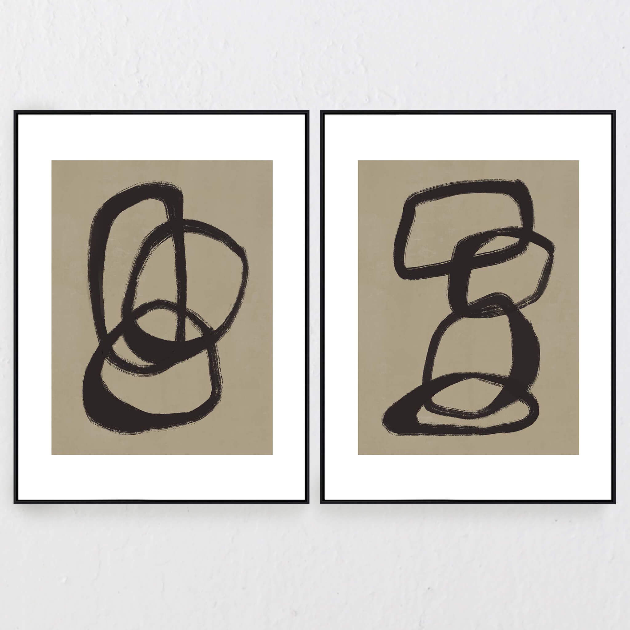 LBD EXCLUSIVE | CASTILLA FRAMED CANVAS PRINT | 90X120CM | SET OF 2 | S ...