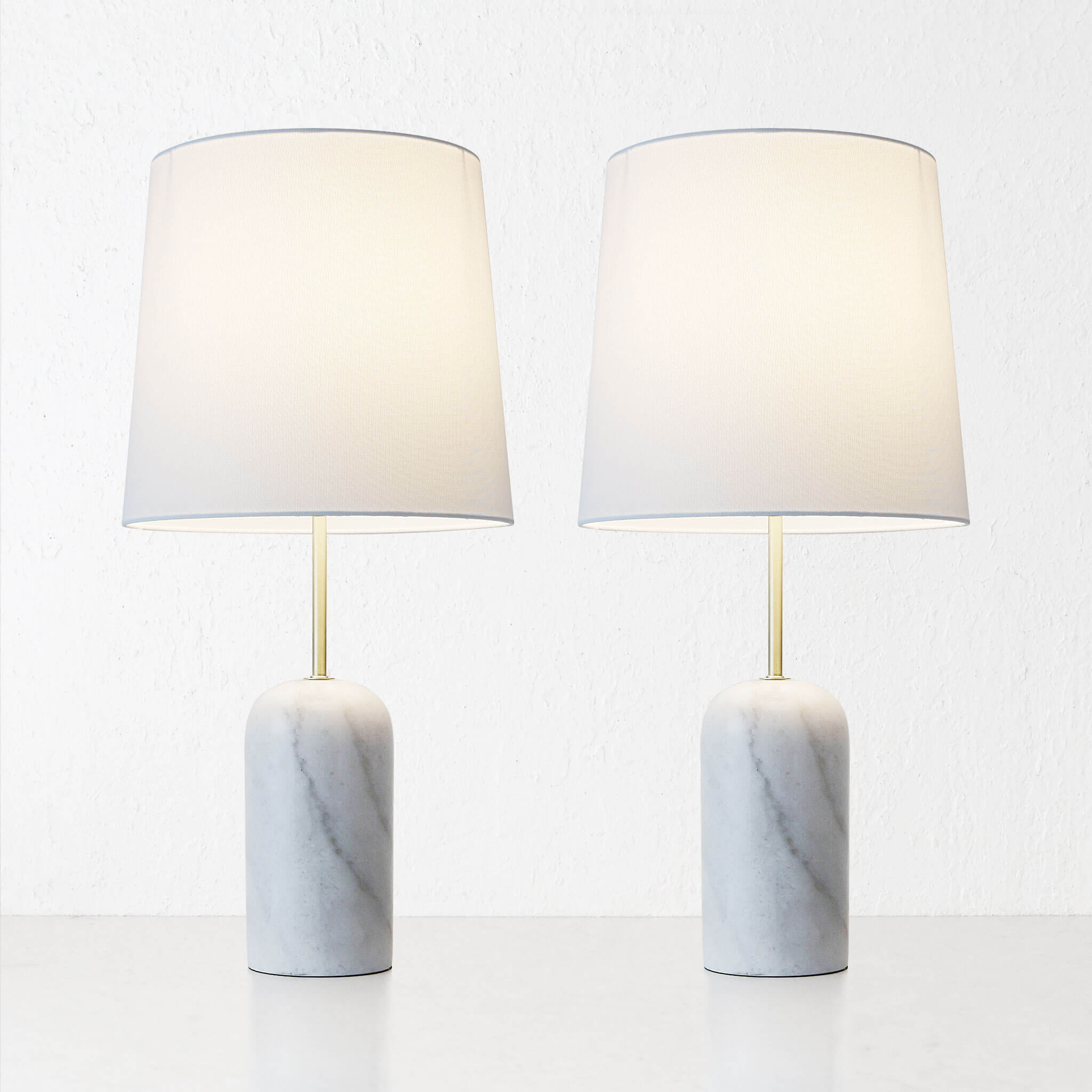 MISSOURI MARBLE TABLE LAMP BUNDLE X2 | WHITE MARBLE – Living By Design
