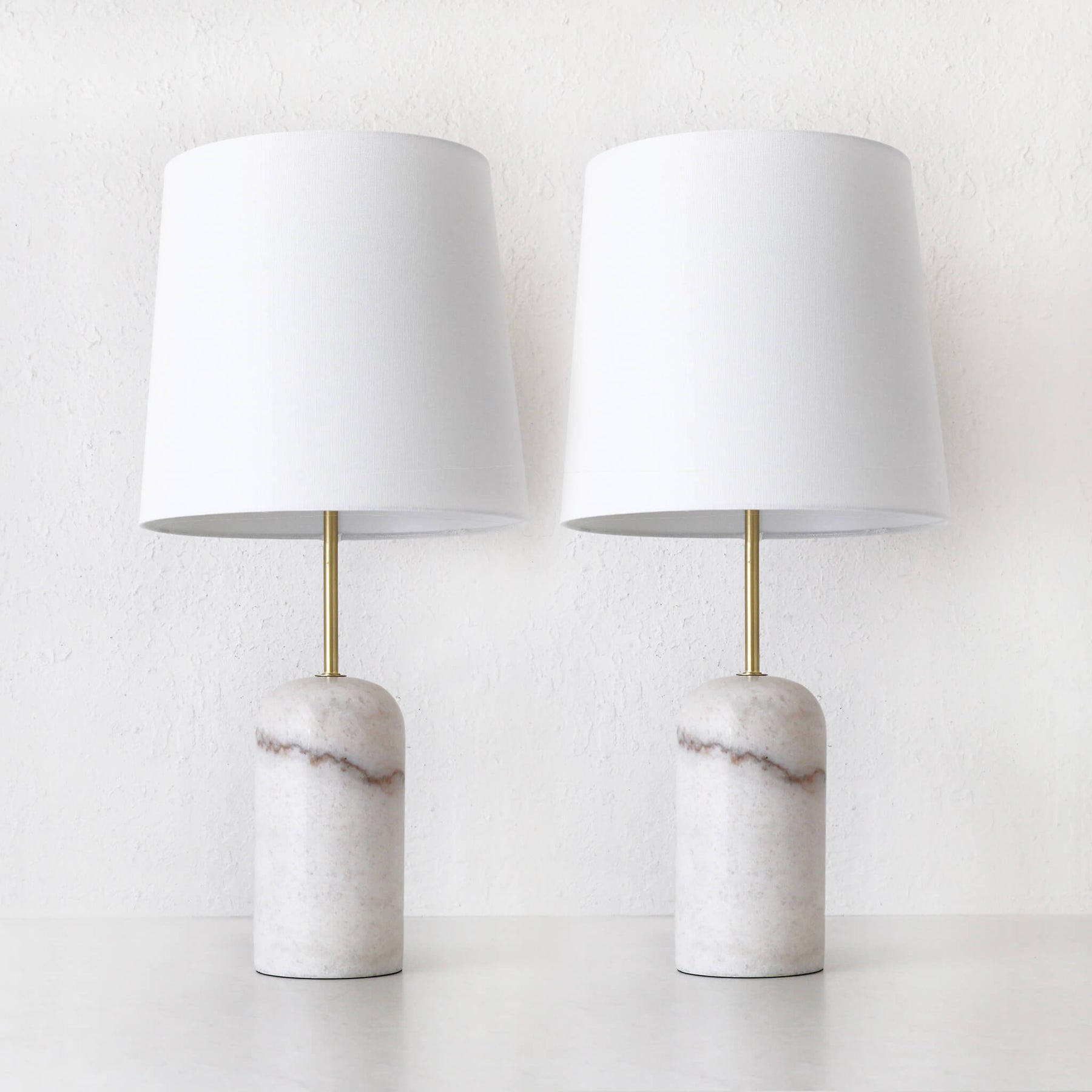 MISSOURI MARBLE TABLE LAMP BUNDLE X2 | WHITE MARBLE – Living By Design
