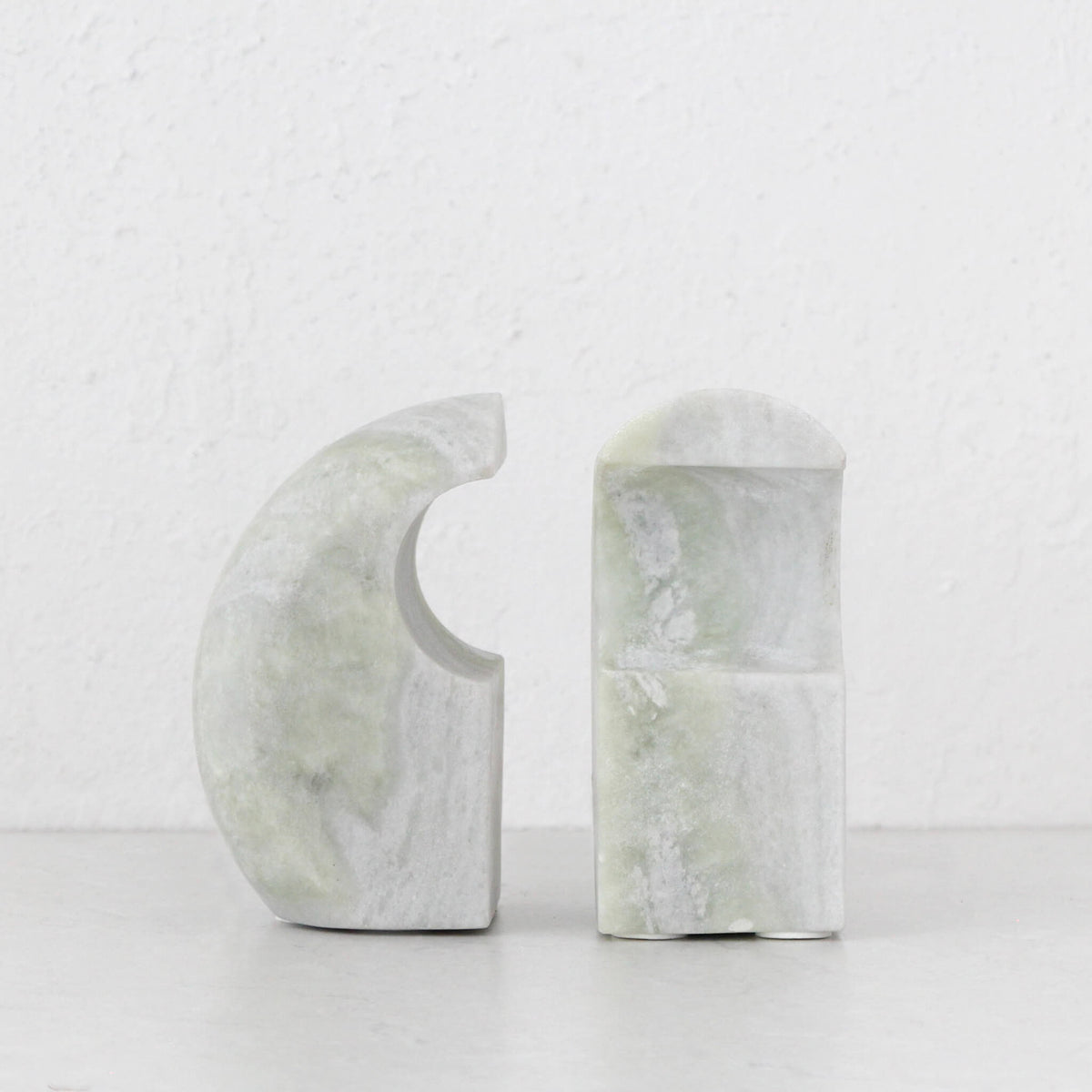 MINERAL BOOKENDS | SET OF 2 | GREEN MARBLE – Living By Design