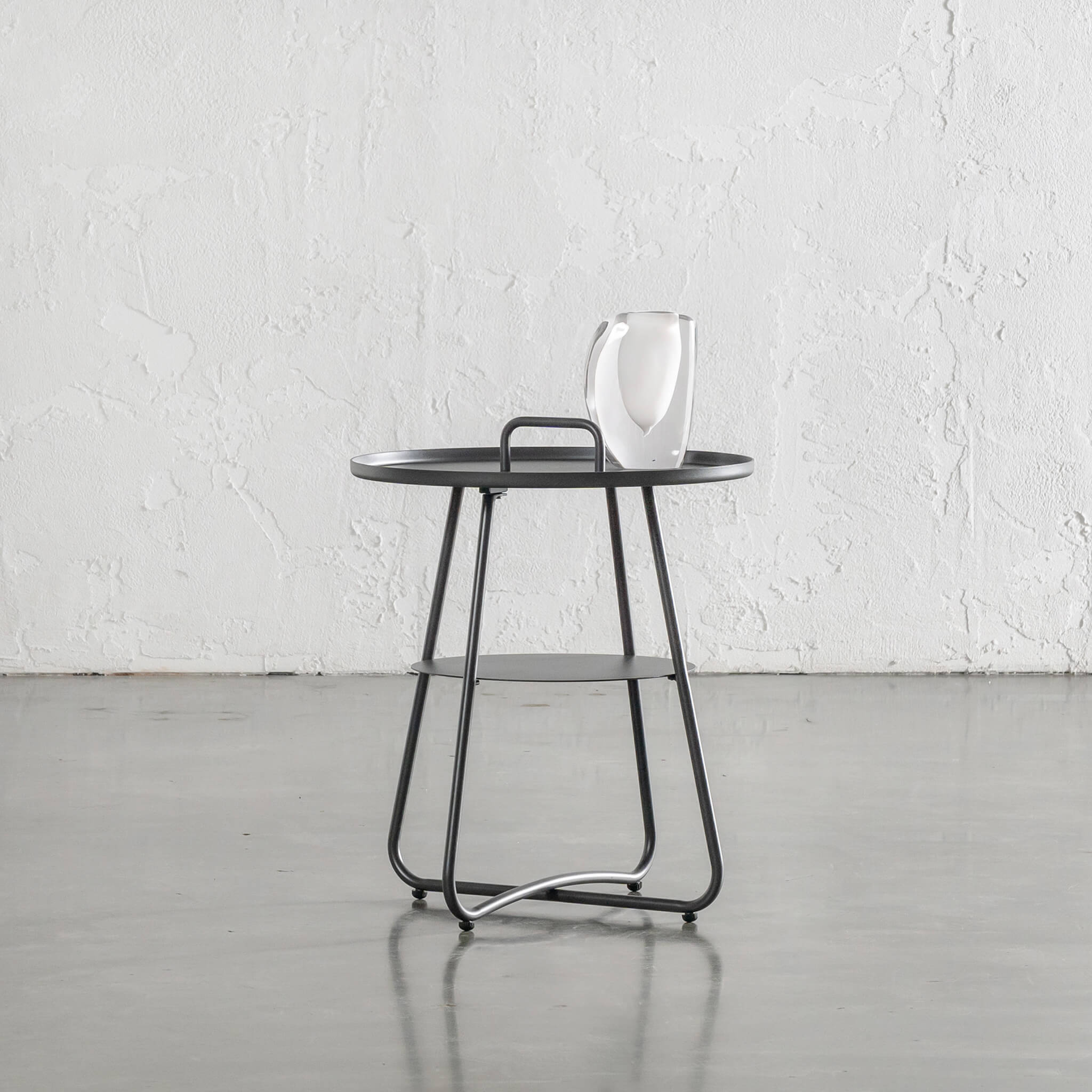 PALOMA SIDE TABLE WITH HANDLE | ANTHRACITE – Living By Design