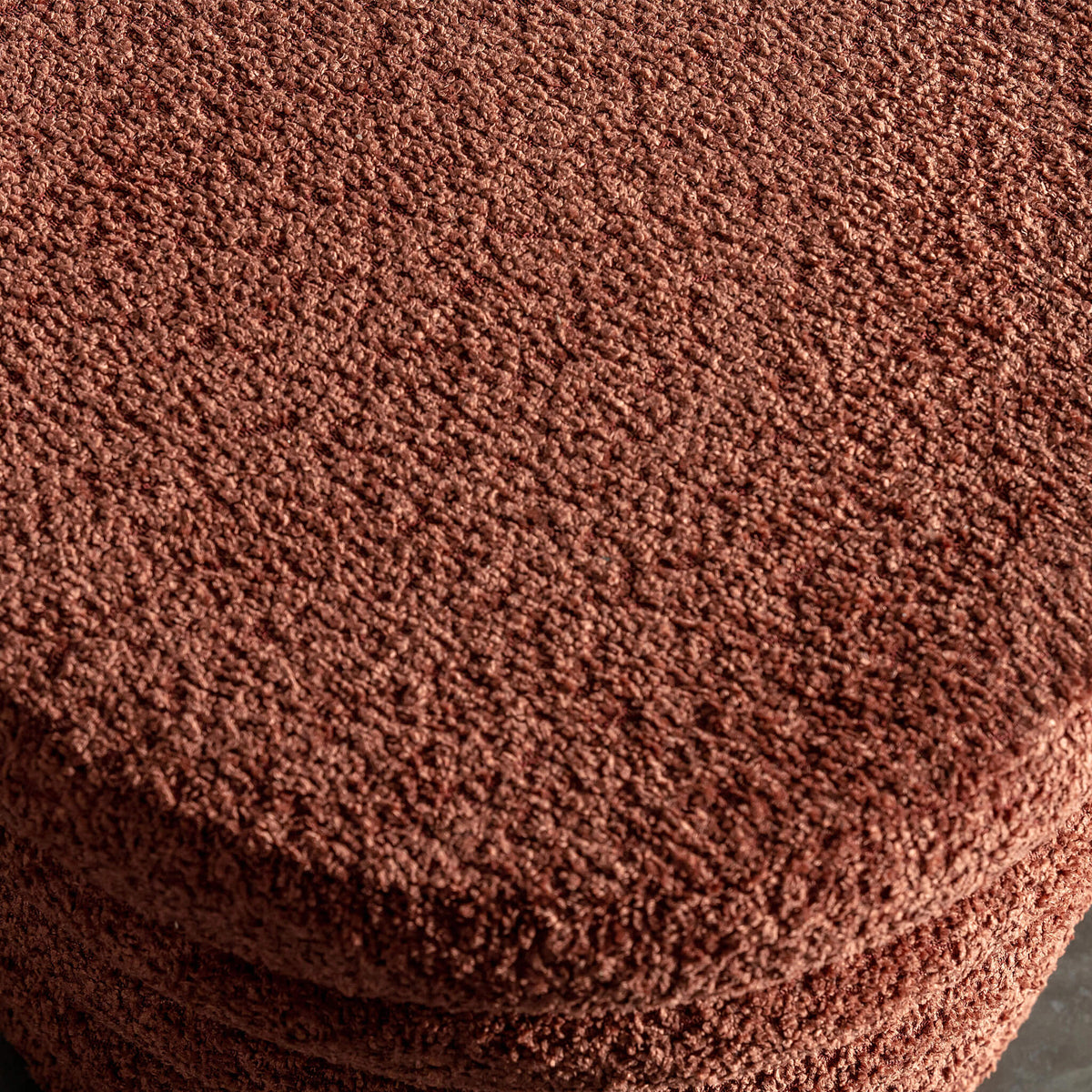 SEVILLA RIBBED STORAGE OTTOMAN | CARMEN RUST BOUCLE – Living By Design