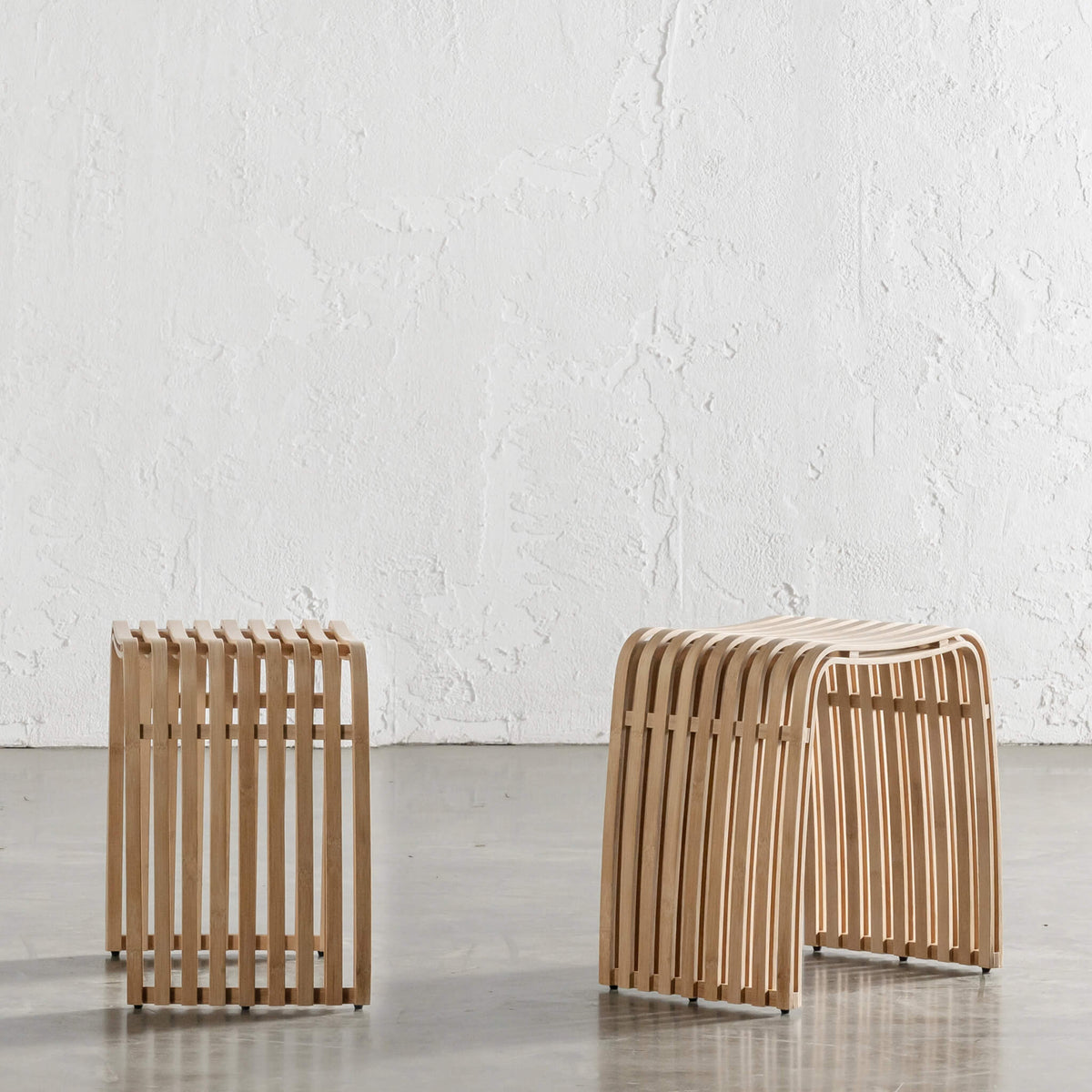 SORENSEN BAMBOO SLATTED STOOL | 46CM – Living By Design