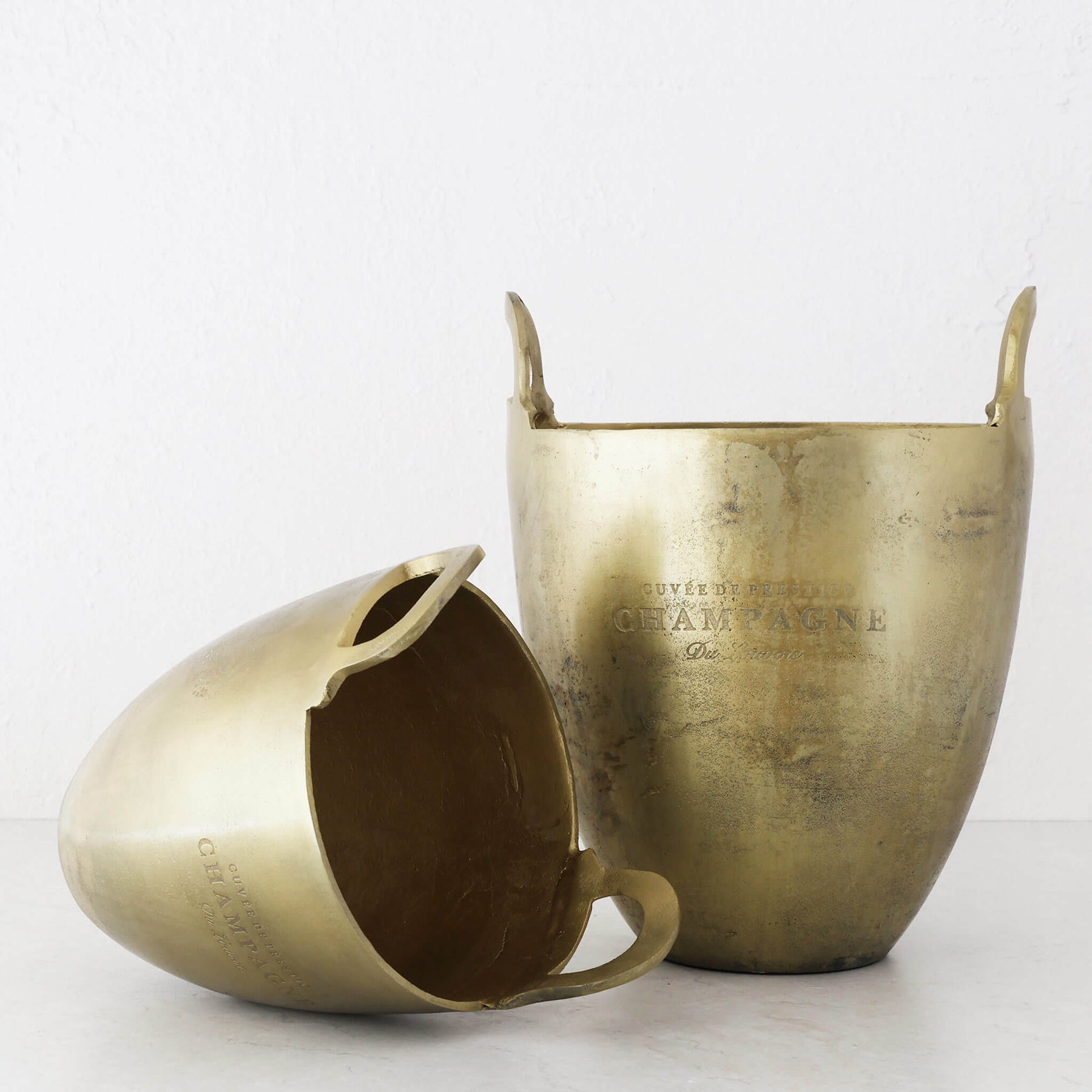 WINE ICE BUCKET BUNDLE X2 | MEDIUM + LARGE | BURNT PEWTER – Living By ...