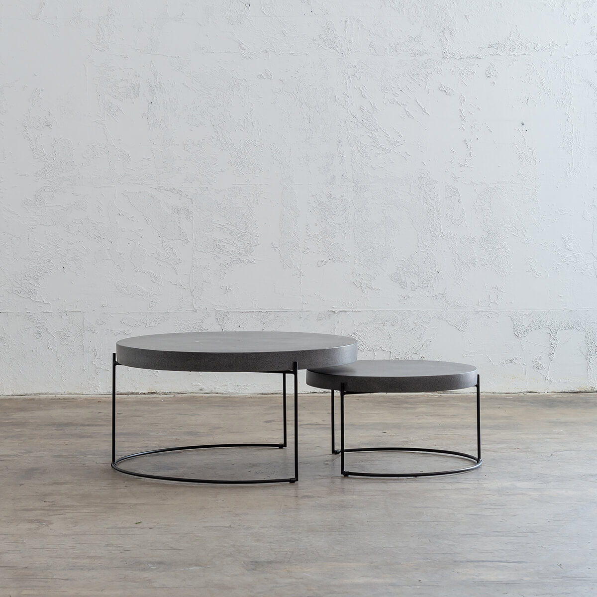 ARIA CONCRETE GRANITE COFFEE TABLE BUNDLE | 2 x COFFEE TABLES | ROUND ...