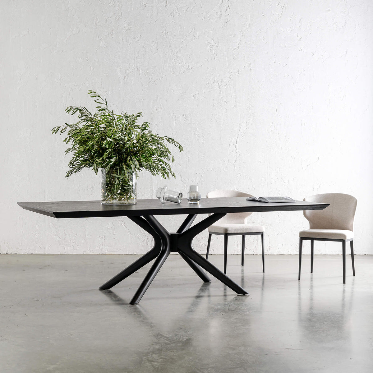 BRETON DINING TABLE | BLACK WOOD GRAIN INDOOR DINING TABLE – Living By ...